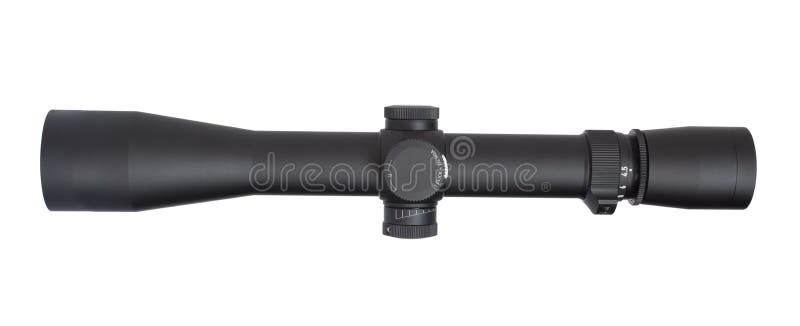 Top View of a Rifle Scope with Return To Zero Elevation Turret Stock ...