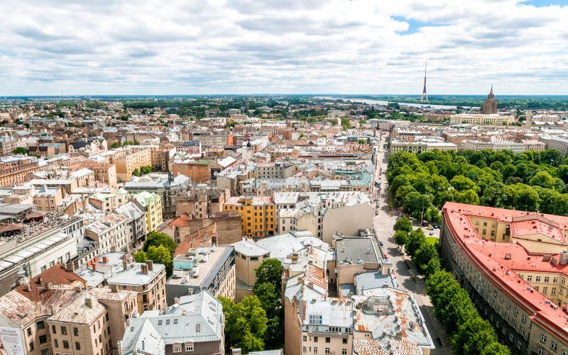 Top view of Riga, Latvia editorial image. Image of outdoors - 78830140