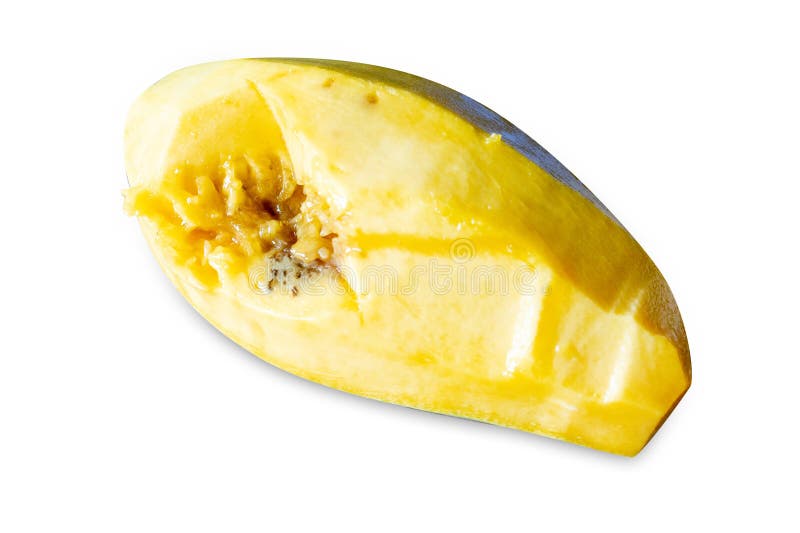 Top View of Ripe Mango Has Worms, Focus Selective Stock Photo - Image ...