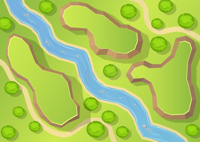 River Stream Top View Stock Illustrations – 213 River Stream Top View ...