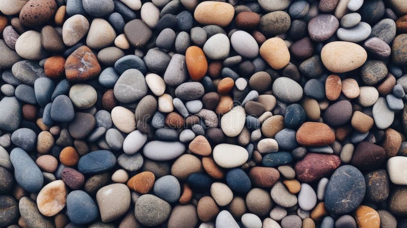 Top-View River Stones. Ideal Background or Pebbles for Your Project ...