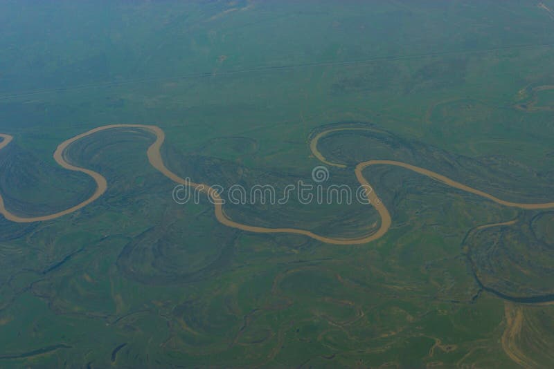 Top view on a river stock image. Image of horizon, ecology - 96268879