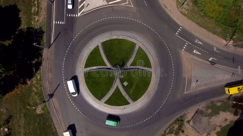 Top View of the Road Junction. Stock Footage - Video of background ...