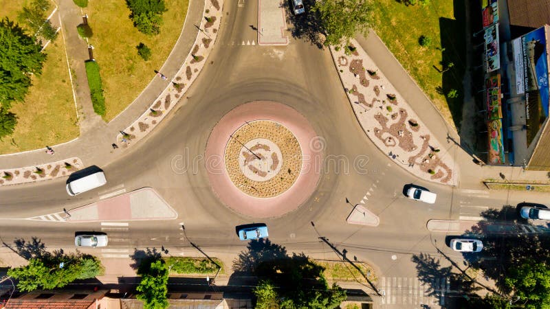 Top View of the Road Junction. Stock Image - Image of junction, modern ...