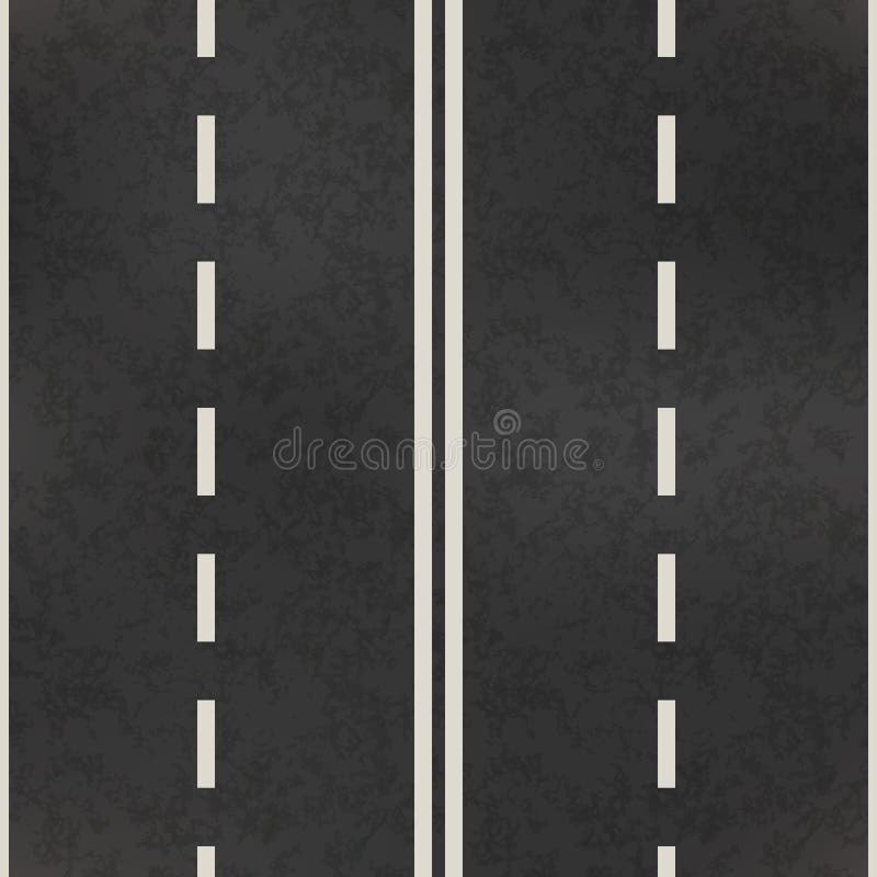 Top View of Road, Realistic Highway Pattern Stock Vector - Illustration ...
