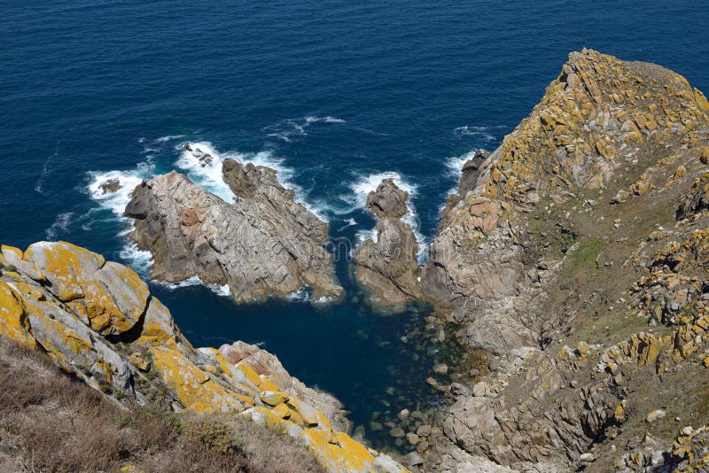 Top View of the Rocks on the Ocean Coast Stock Photo - Image of clear ...