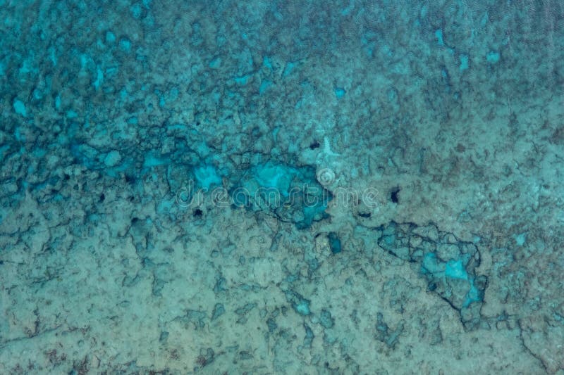 Top View of Rocky Ocean Underwater Surface. Calm Tranquil Water. Nature ...