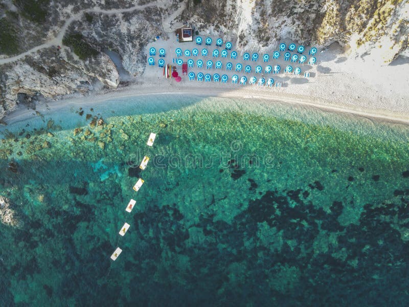 Top View of a Rocky Tropical Coast Stock Photo - Image of island, beach ...