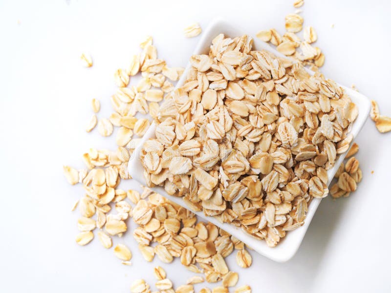 Top View of Rolled Oat Flakes Cereal Whole Grain Stock Image - Image of ...