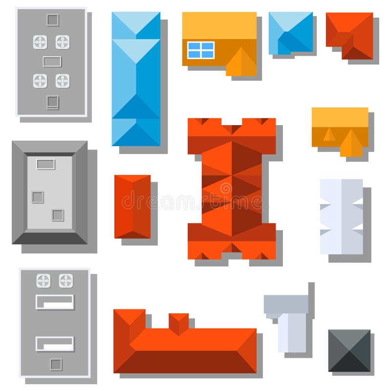 Top view roofs stock vector. Illustration of architecture - 144367966