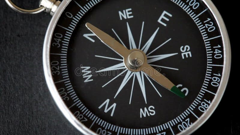 Top View of Rotating Compass with Flickering Stock Footage - Video of ...