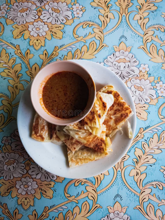 Top View of Roti Canai, Kerala Porotta , Malabari Parotta. Stock Image ...