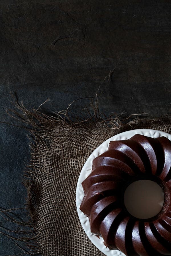 Top View of Round Chocolate Muffin Stock Photo - Image of appetizing ...