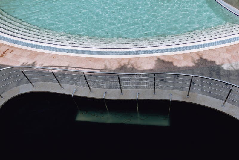 Top View of the Round Pools on the Territory of the Recreation Complex ...