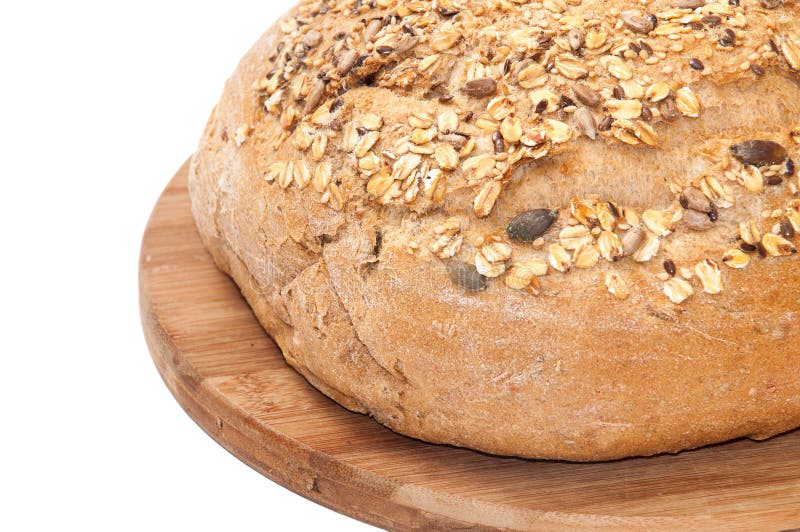 Top View of Round Rye Bread on the Kitchen Board Stock Image - Image of ...