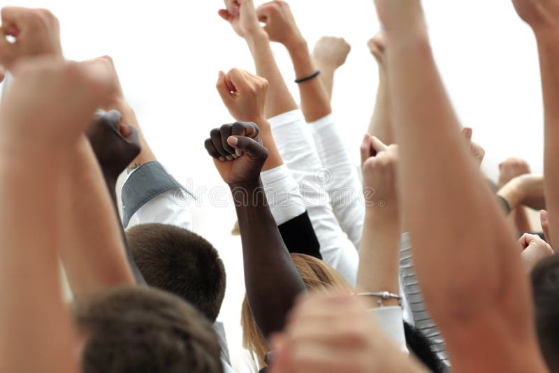 Top View. Rows of Young People Striding Forward Stock Image - Image of ...
