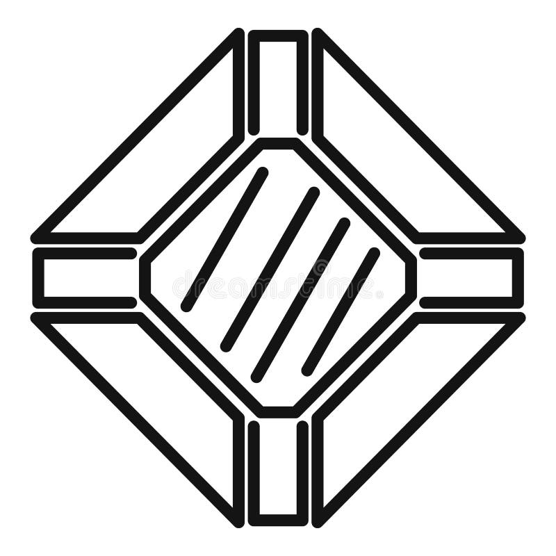 Top View Ruby Icon, Outline Style Stock Vector - Illustration of ...