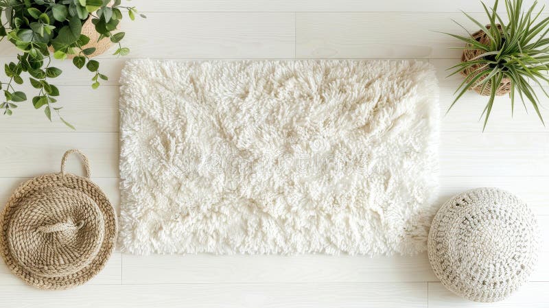 Top View of a Rug on White Background Stock Photo - Image of decor ...