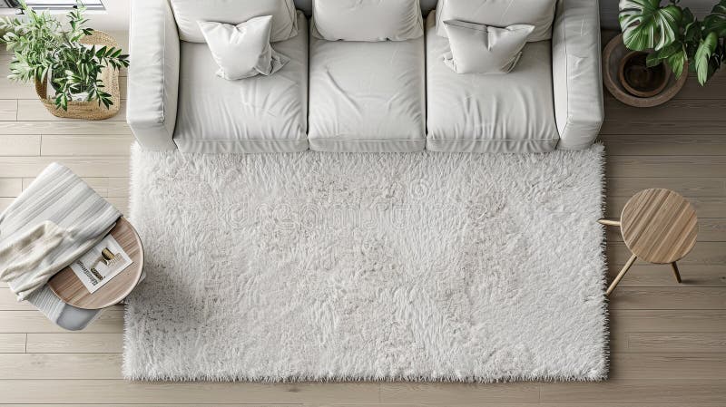 Top View of a Rug on White Background Stock Image - Image of indoors ...