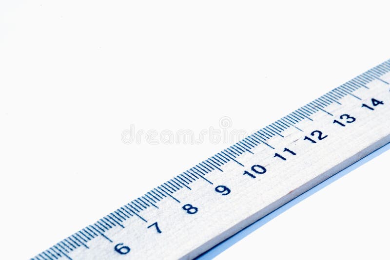 Top View of Ruler Against White Background. Copy Space Stock Image ...