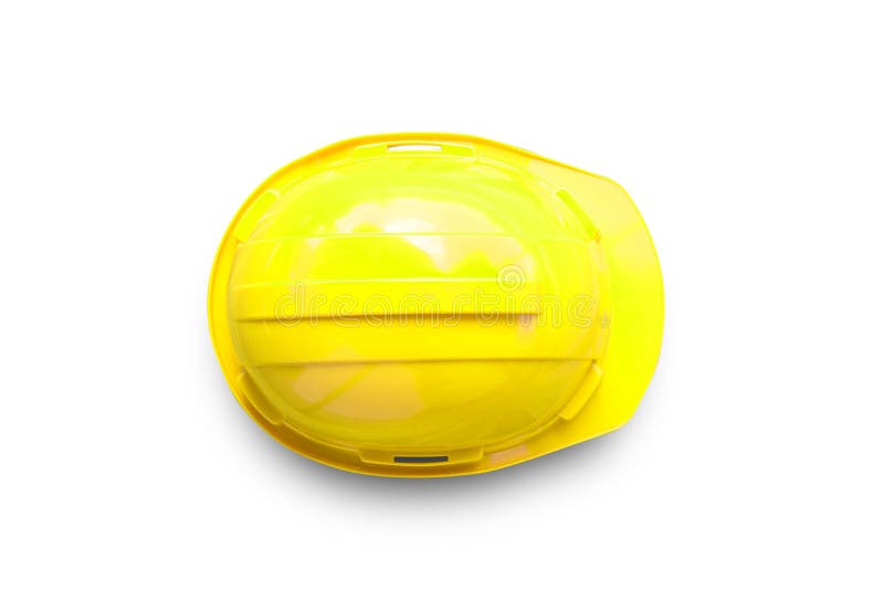 Top View Safety Engineer Helmet , Isolated on a White Background Stock ...
