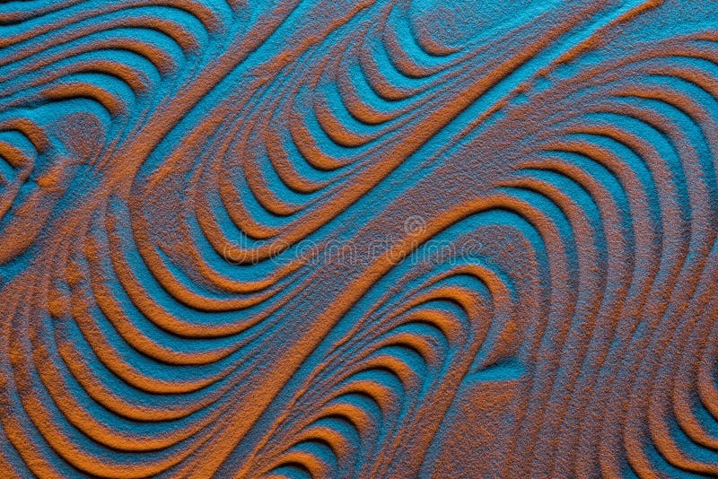 Top View of Sandy Background with Color Filter and Abstract Waves ...