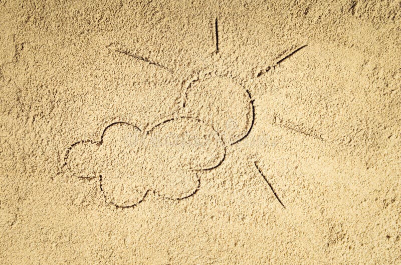 Top View of Sandy Beach Drawing. Background with Copy Space Stock Photo ...