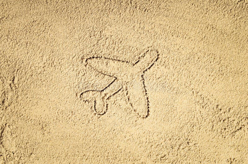 Top View of Sandy Beach Drawing. Background with Copy Space Stock Photo ...