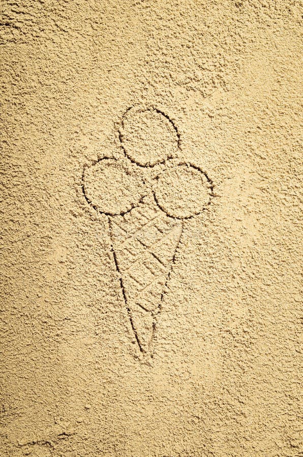 Top View of Sandy Beach Drawing. Background with Copy Space Stock Photo ...