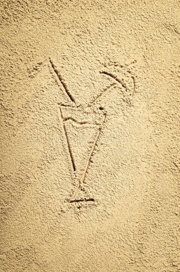 Top View of Sandy Beach Drawing. Background with Copy Space Stock Photo ...