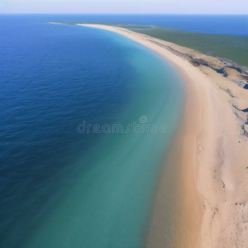 Top View of the Sandy Beaches of a Tropical Island Stock Illustration ...