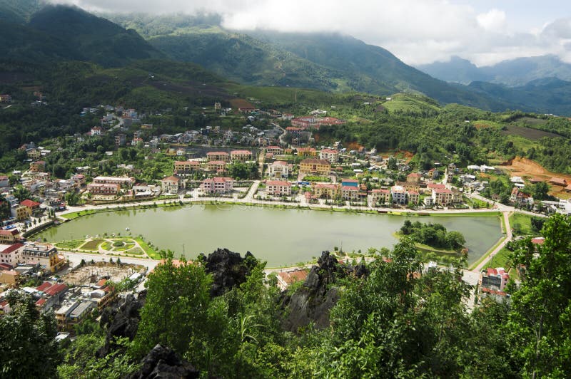Top view of Sapa, Vietnam stock photo. Image of landscape - 20349848