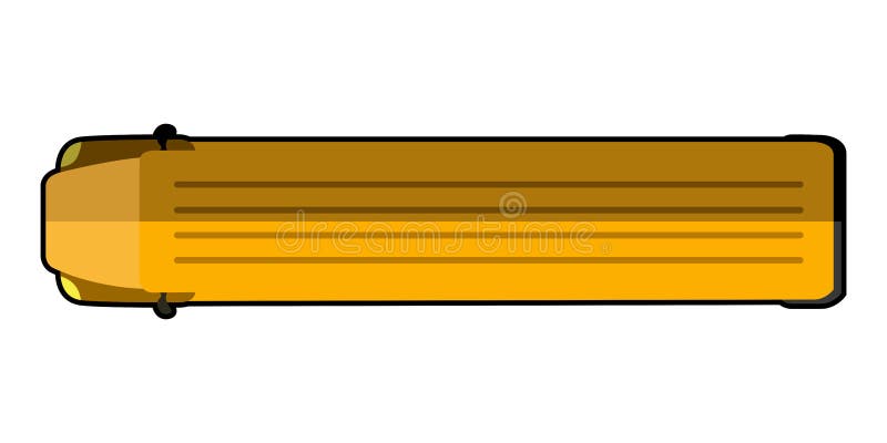 Top view of a school bus stock vector. Illustration of engine - 99535238