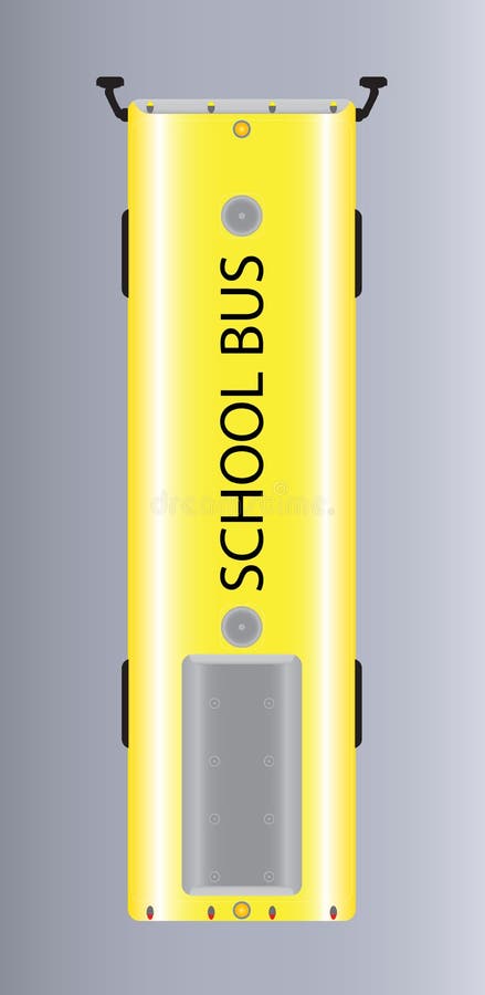 Top view of a school bus stock vector. Illustration of graphic - 99535238