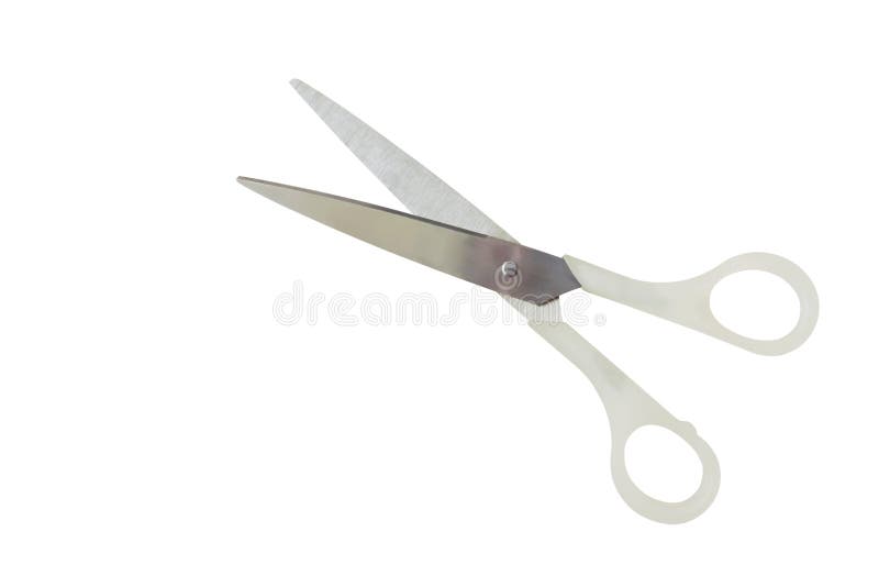 Top View of Scissors Isolated on White Background Stock Image - Image ...