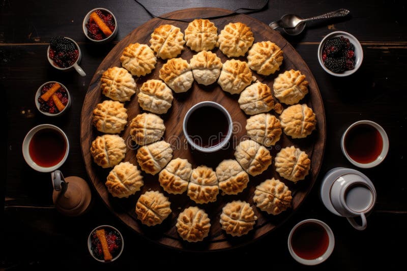Top View of Scones Arranged in a Circle Stock Image - Image of gourmet ...