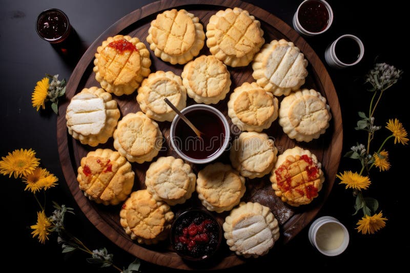 Top View of Scones Arranged in a Circle Stock Image - Image of view ...