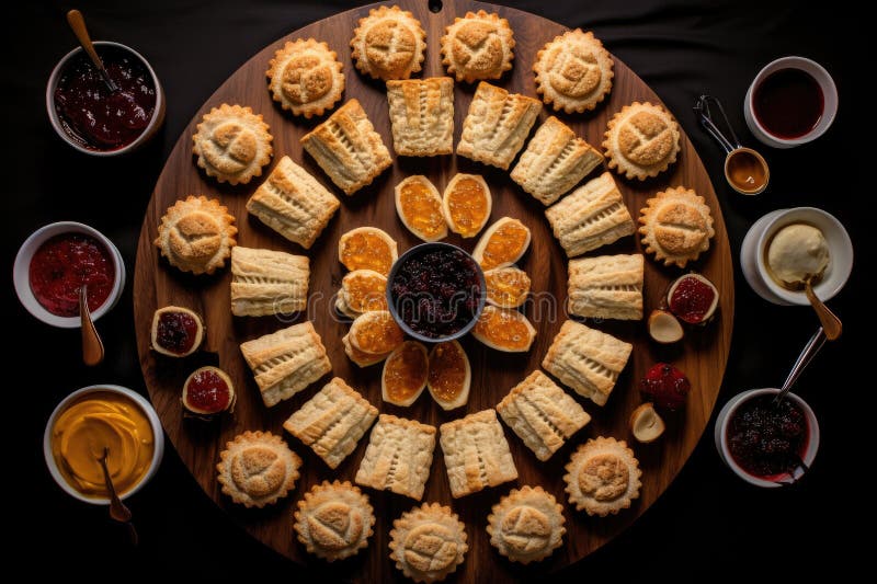 Top View of Scones Arranged in a Circle Stock Image - Image of ...