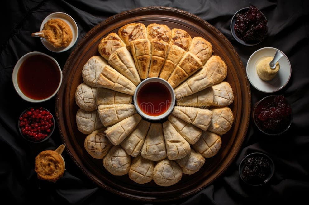 Top View of Scones Arranged in a Circle Stock Image - Image of view ...