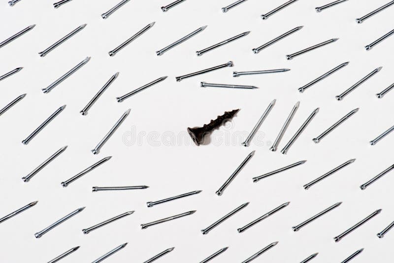 Top View of between Iron Nails Stock Photo - Image of tools, ironnails ...