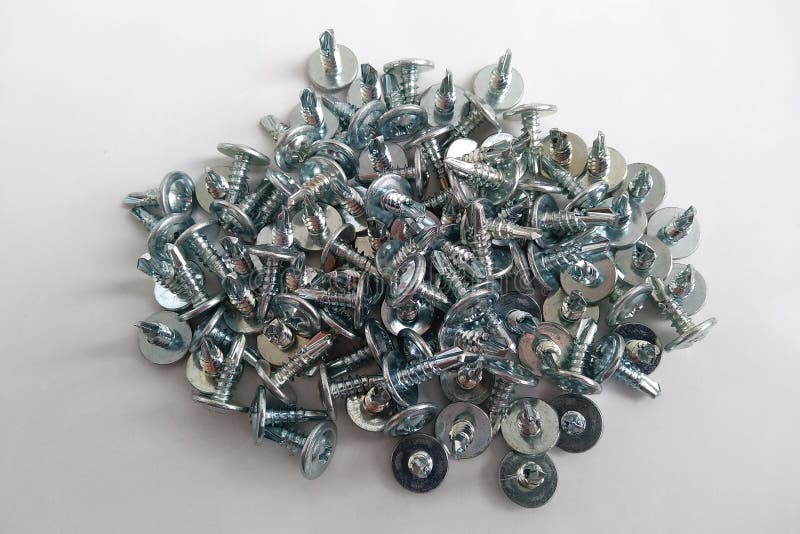 Top View Screws, Fastener in the Form of a Rod with a Head and a ...