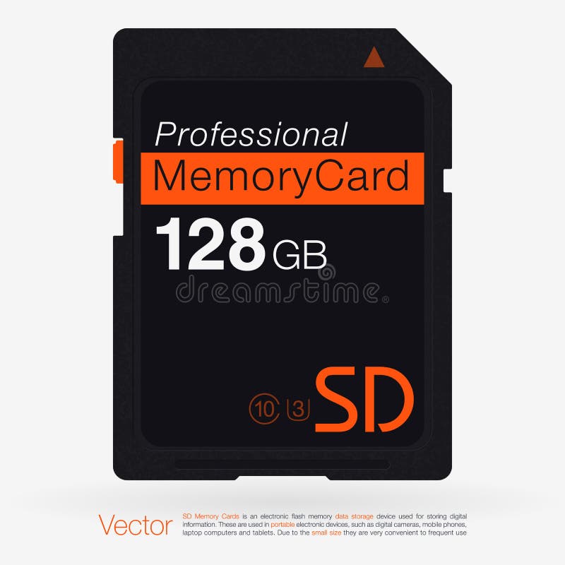 Top View Micro SD To SD Memory Card Adapter. Memory Chip Isolate Stock ...