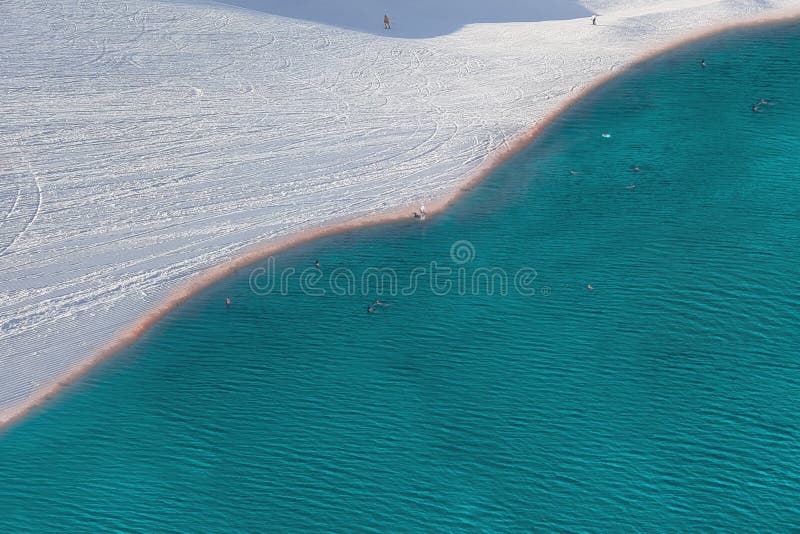 Top View of the Sea and the Ski Slope Stock Image - Image of heat, blue ...