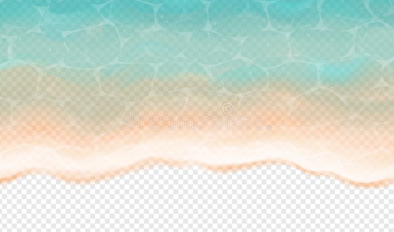 Top View of Sea Tide Isolated on Transparent Background. Vector ...