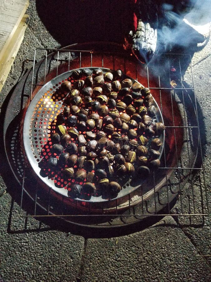 Top View of Seeds Beings Roasted on a Smoking Grill Stock Image - Image ...