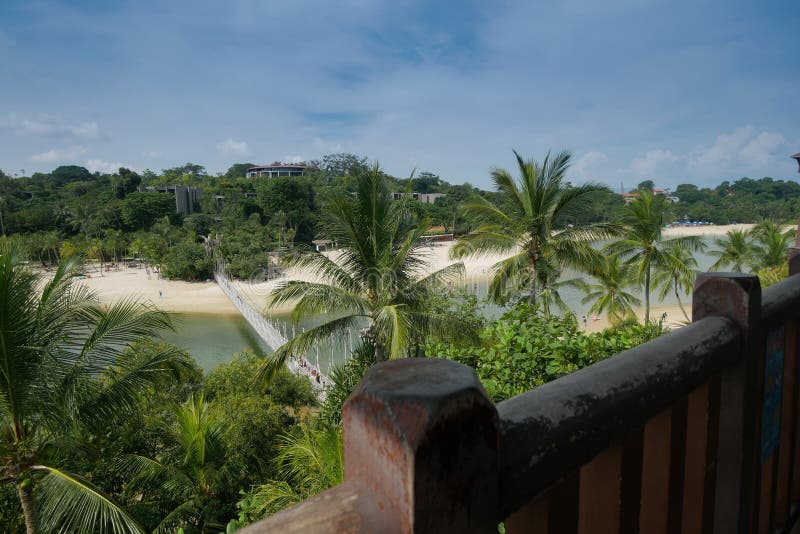 Top View of Sentosa Sea Sand Beach Stock Image - Image of beautiful ...