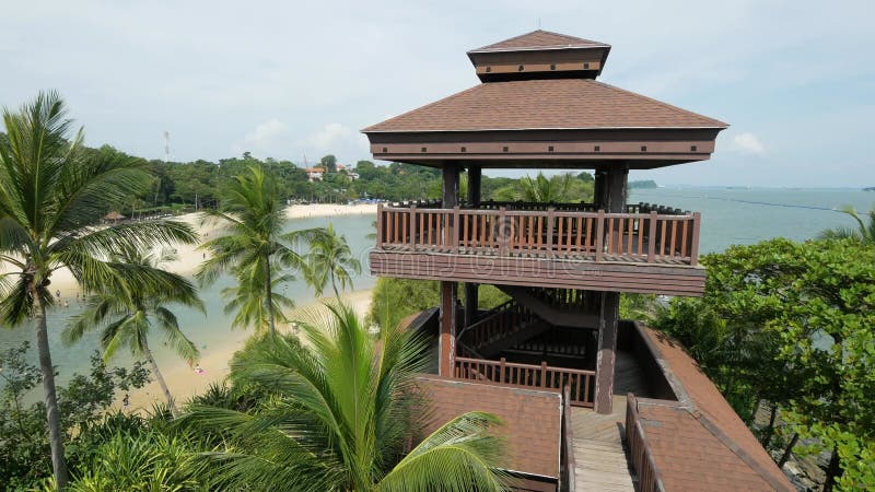 Top View of Sentosa Sea Sand Beach Stock Video - Video of beautiful ...