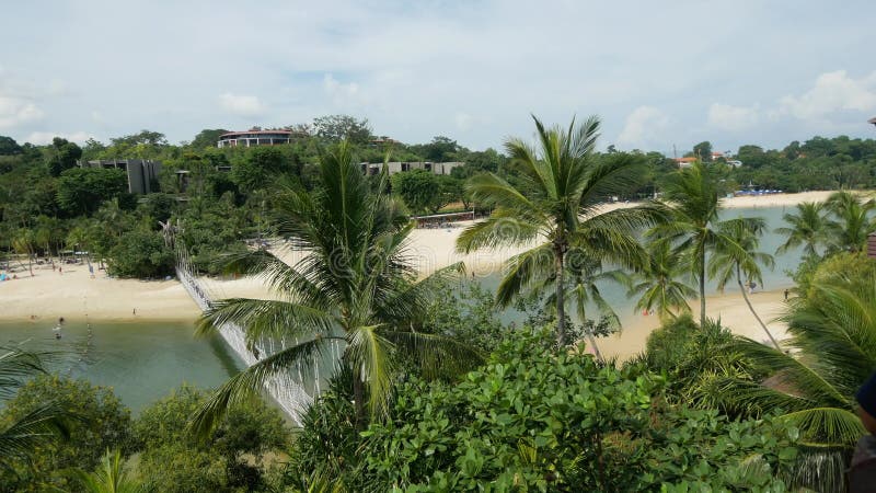 Top View of Sentosa Sea Sand Beach Stock Video - Video of beautiful ...