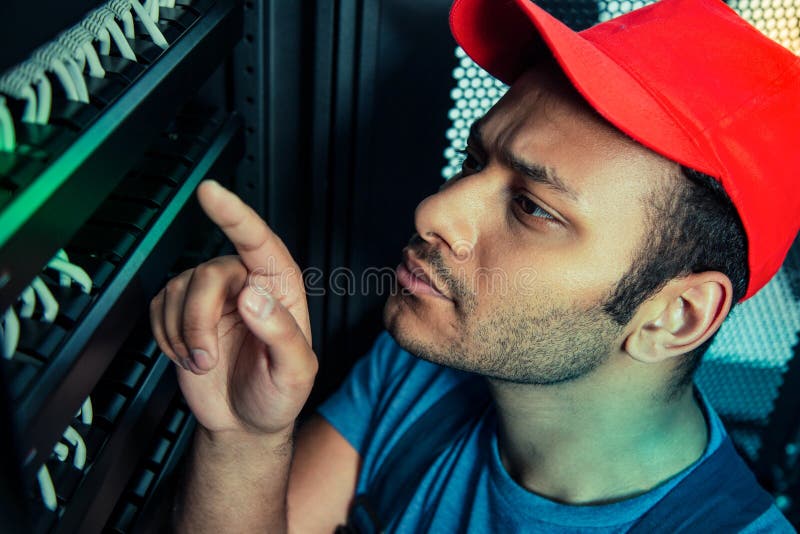 Top View of a Serious Professional Smart Engineer Stock Image - Image ...