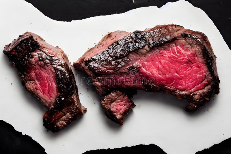 Top View of Servings of Medium Done Stakes Stock Image - Image of angus ...